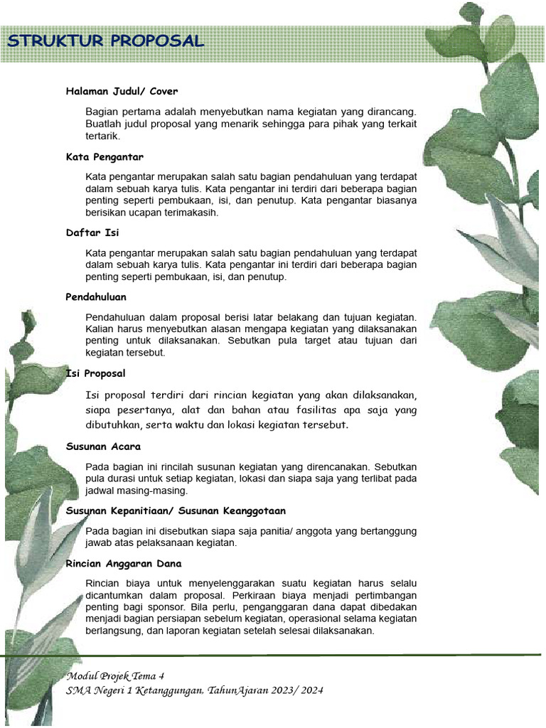 Sistematika Penulisan Proposal | PDF