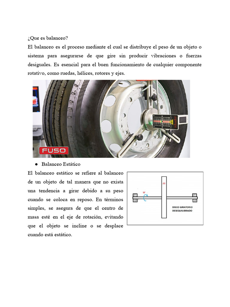 ¿Que Es Balanceo | PDF | Eje | Rotación