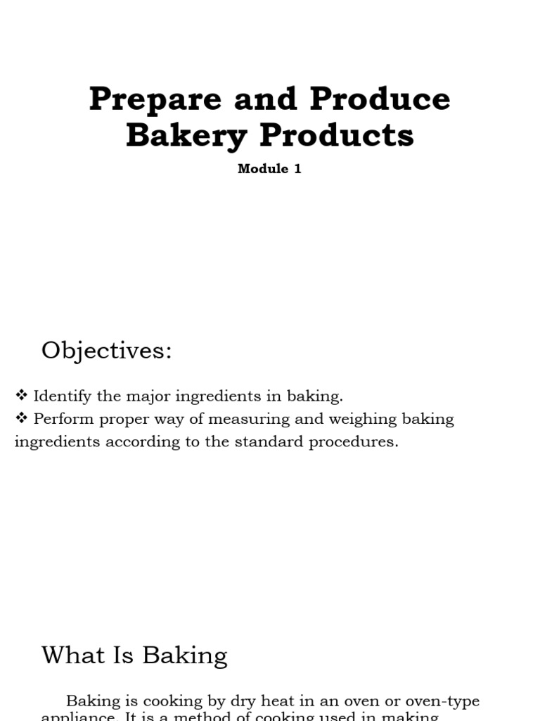 Bakery Ingredients and Procedures Guide | PDF | Flour | Breads