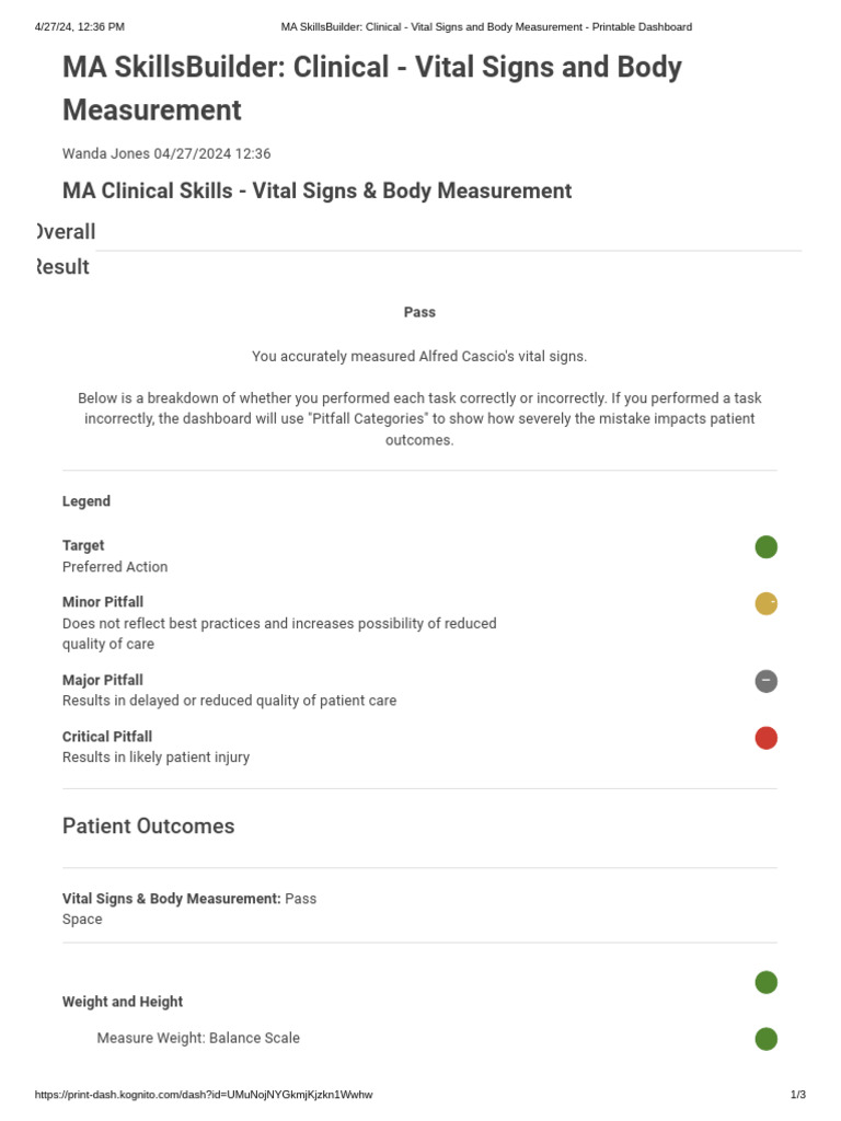 MA SkillsBuilder - Clinical - Vital Signs and Body Measurement ...