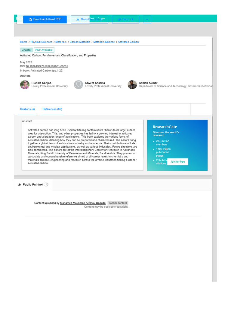 (PDF) Activated Carbon - Fundamentals, Classification, and Properties ...