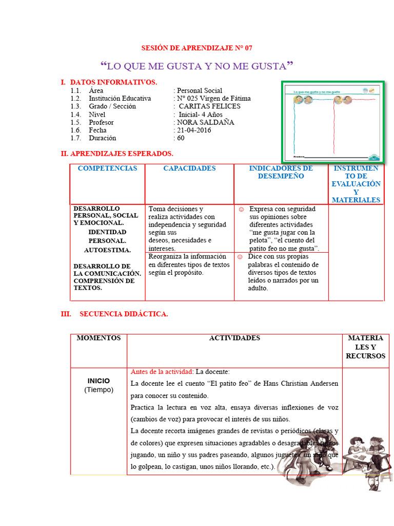 Actividad: Lo que me gusta y no me gusta | PDF | Modificación de ...