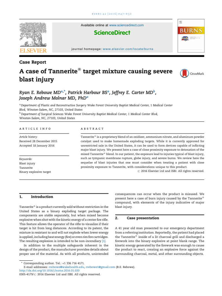 2016 Tannerite | PDF | Explosion | Chemical Reactions