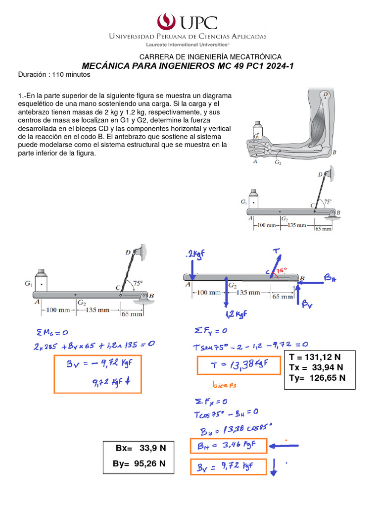 PC1 solucionario 2024 1 | PDF