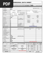 PERSONAL DATA SHEET PDS Editable | PDF | Government