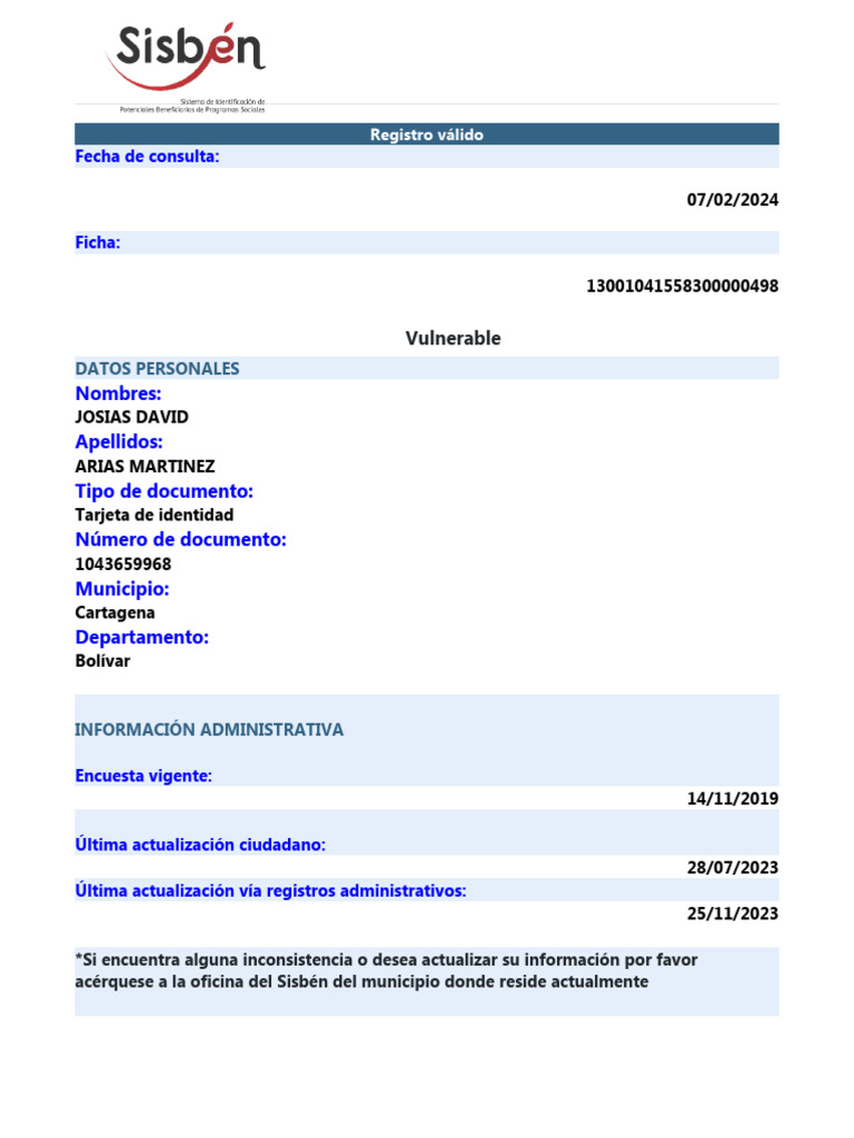 Registro Válido | PDF