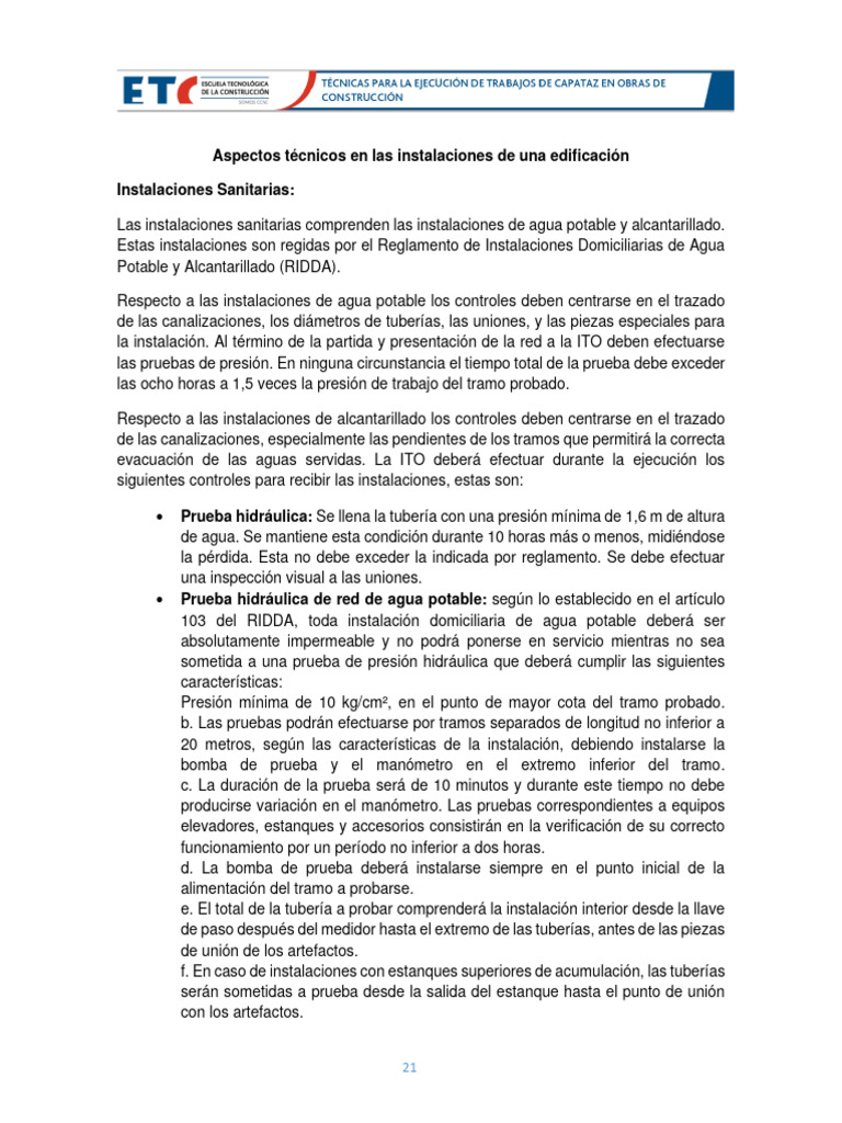 Aspectos Tecnicos en Las Instalaciones de Una Edificacion | PDF | Ingenieria Eléctrica ...