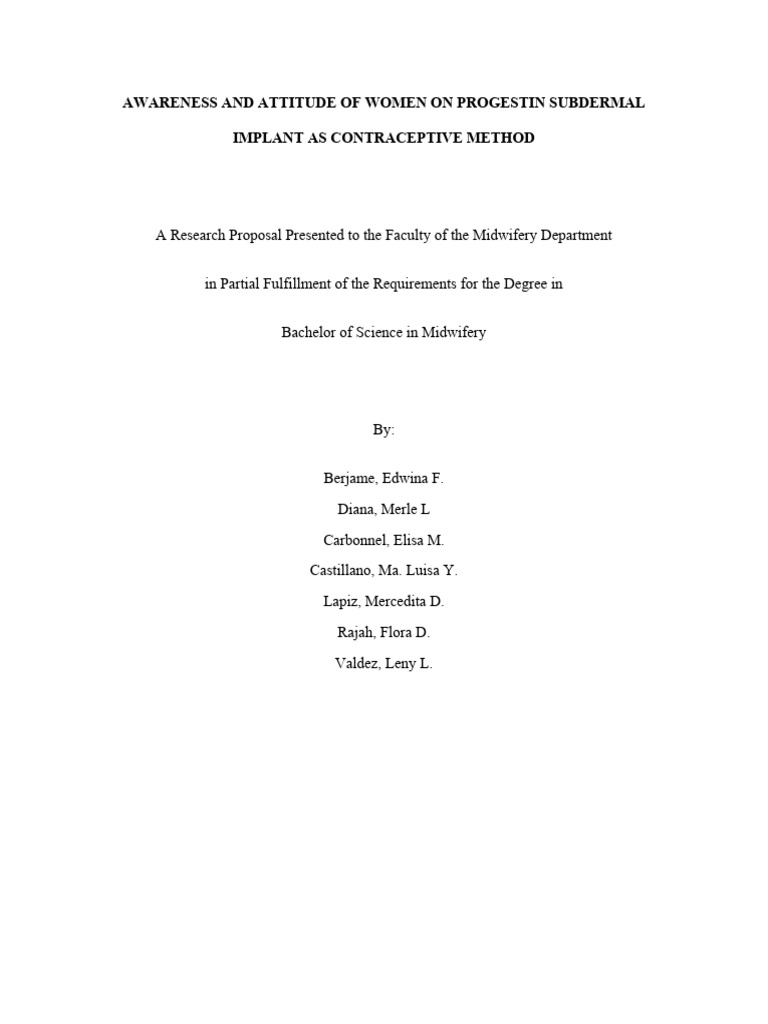 Mam Leny Implant Study Updated Nov19 | PDF | Birth Control | Family ...