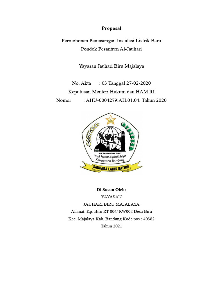 Proposal Permohonan Pemasangan Listrik Baru | PDF