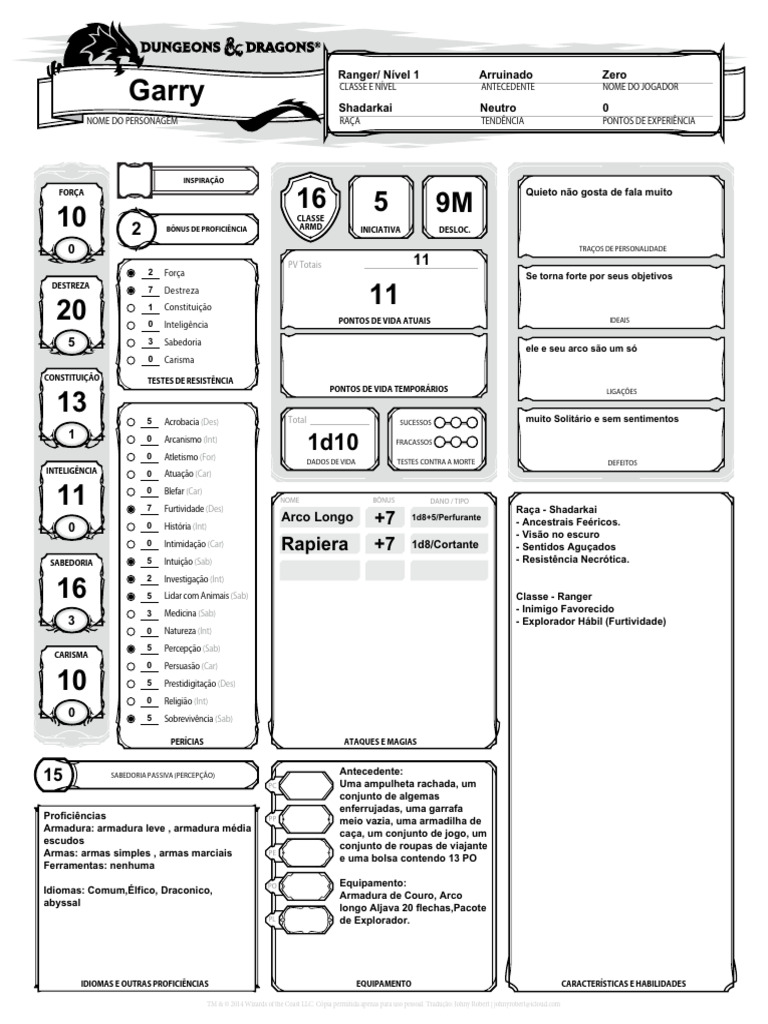 Ficha Automatica DnD5e-2-Copy 164886381 | PDF