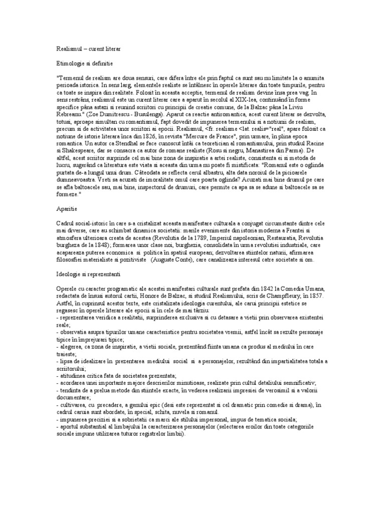 Realismul | PDF