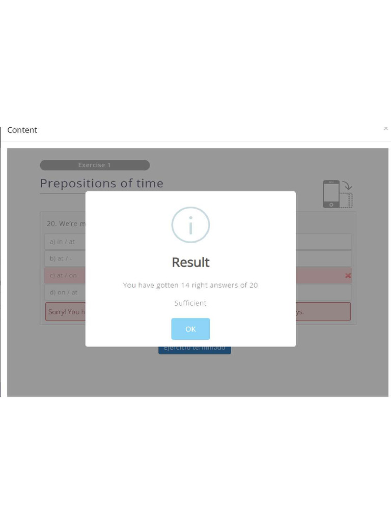 Exercise 2 (In. on, at) | PDF