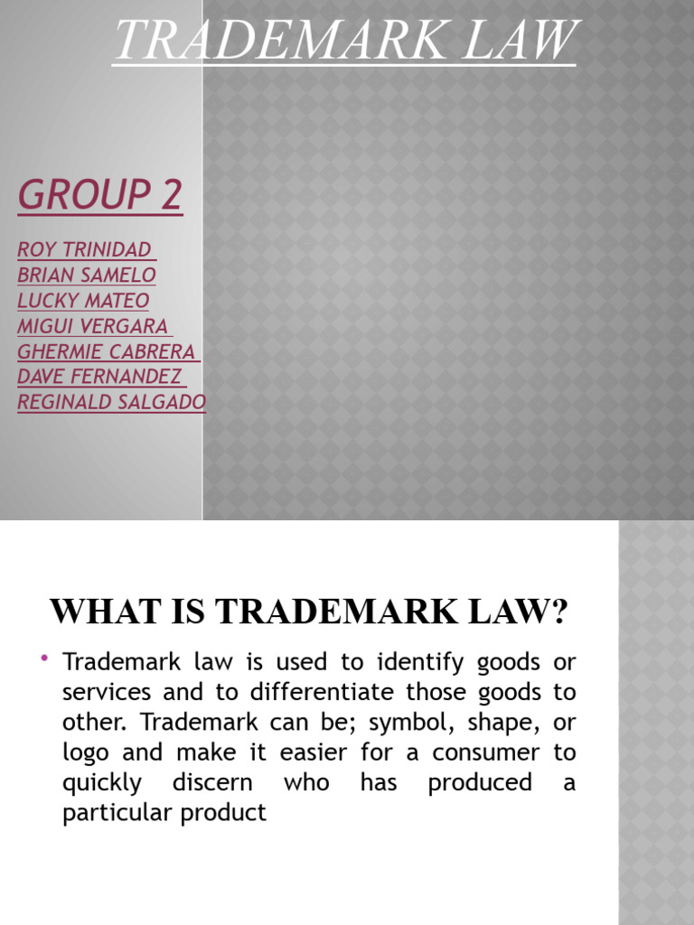 Trademark Law | PDF | Trademark | Brand