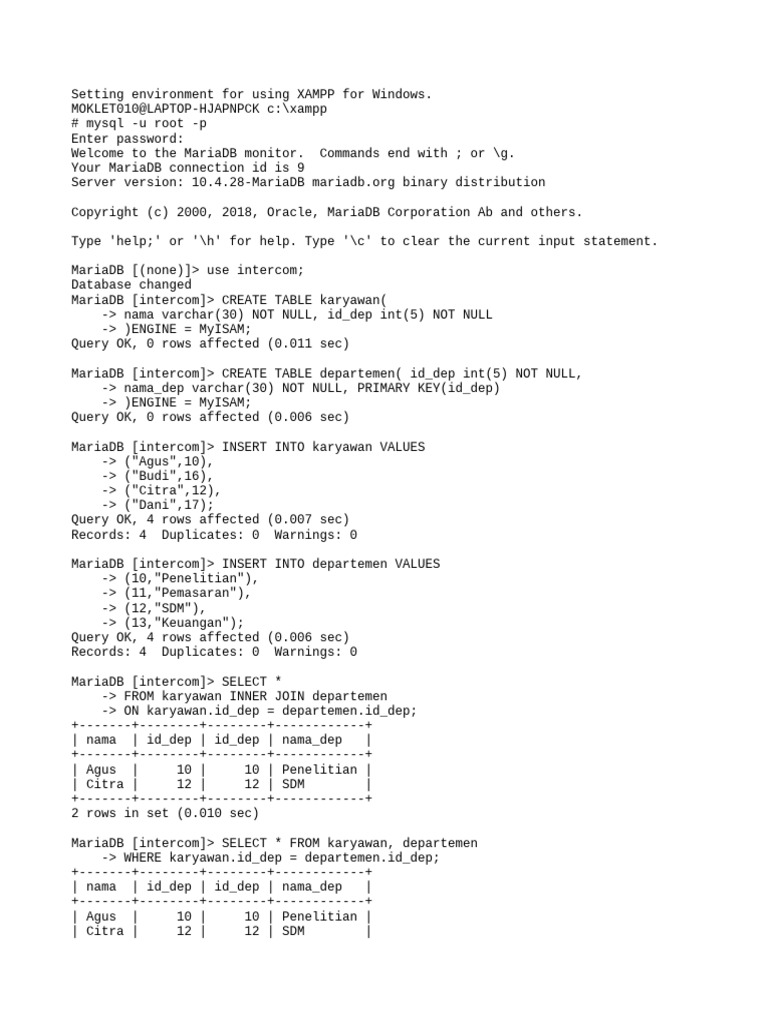 Muhammad Syamil Muwahhid - 24 JOIN UNION | PDF | Databases | Data ...