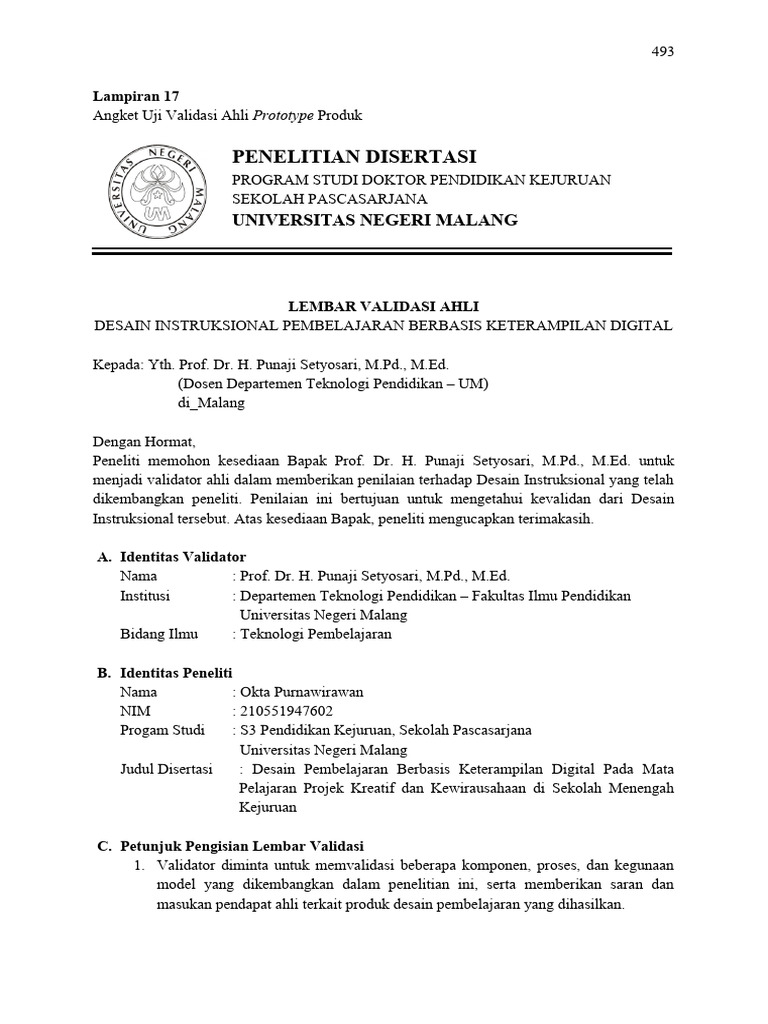 Lampiran 17 Angket Uji Validasi Ahli Prototype Produk Pdf