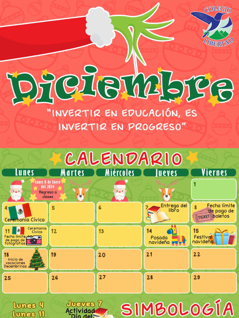 Calendario Diciembre Preescolar | PDF