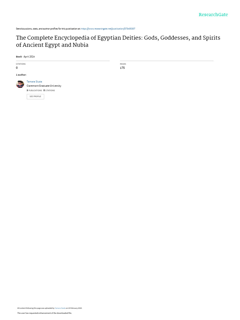 The Complete Encyclopedia of Egyptian | PDF | Horus | Mythology