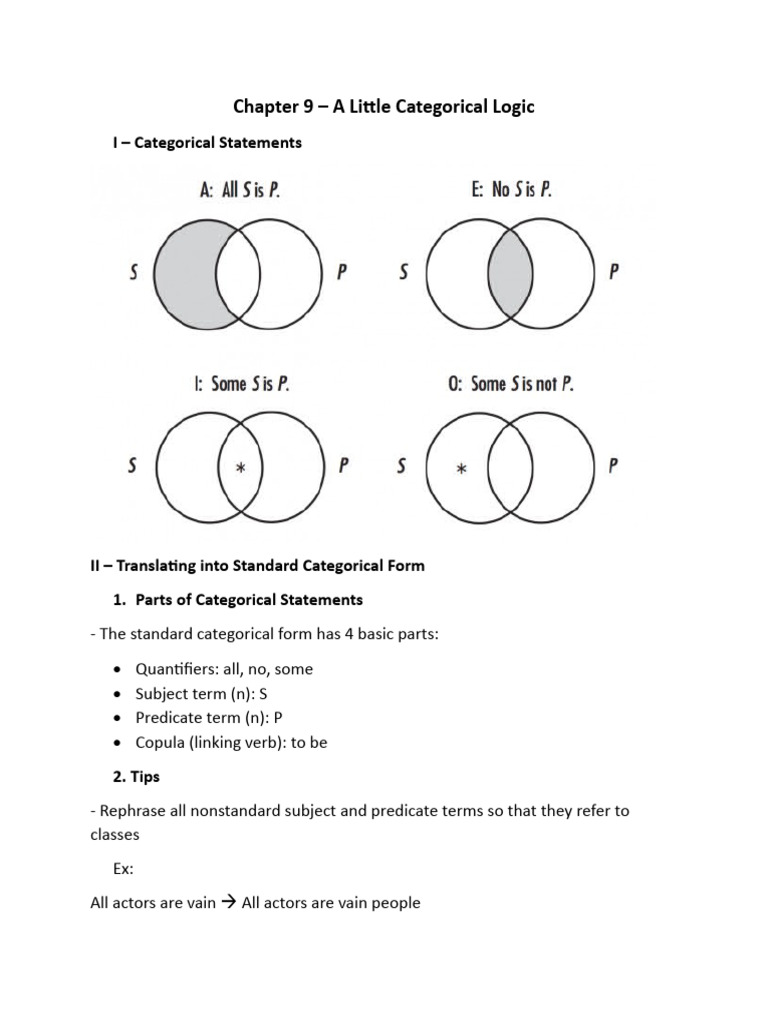 Chapter 9 - A Little Categorical Logic | PDF | Language Arts & Discipline