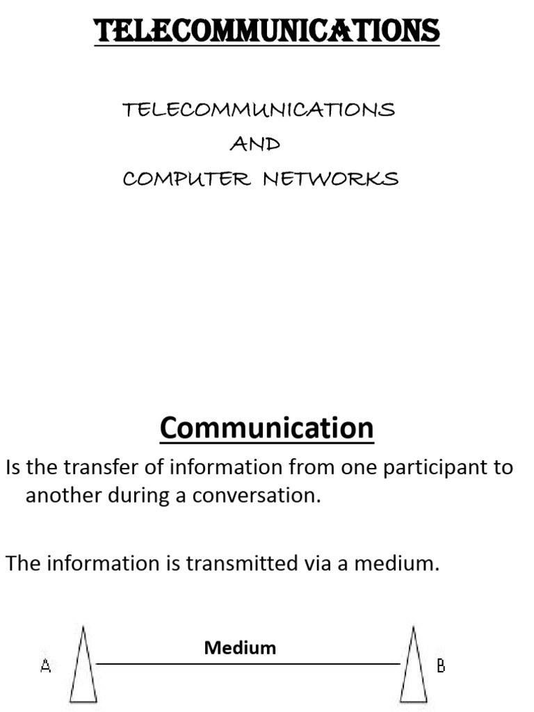 Telecommunications And Computer Networks Combined Science Notes Pdf Transmission Medium