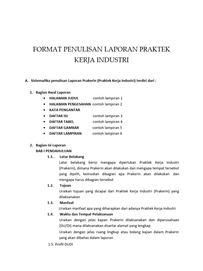 Format Laporan Prakerin TKJ SMK | PDF | Teknologi & Rekayasa
