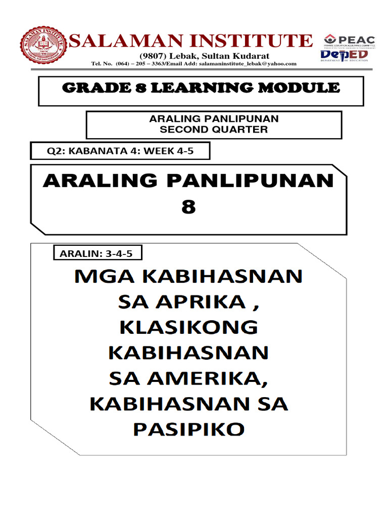 Ap8 Q2 Week4-5 | PDF
