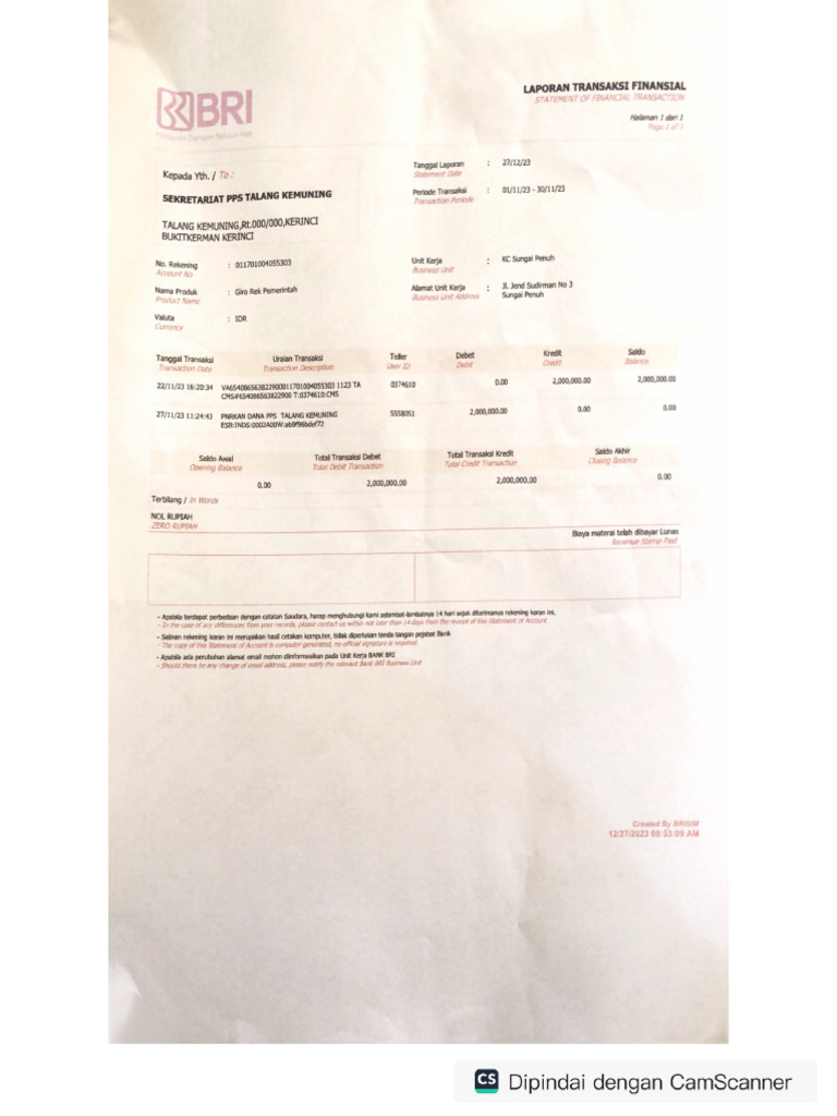 Rek Koran Nov Talkem | PDF