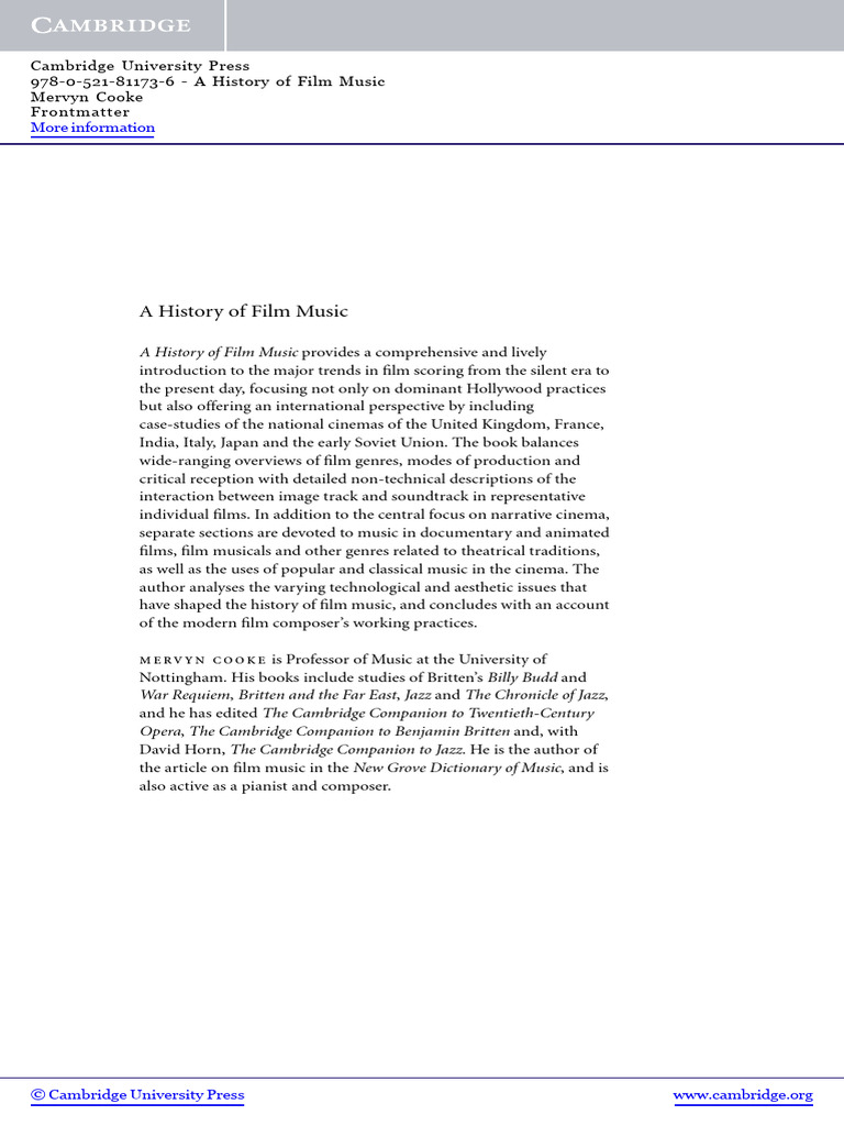 History of Film Music | PDF