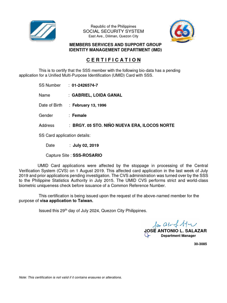 Loyda Umid Certification | PDF