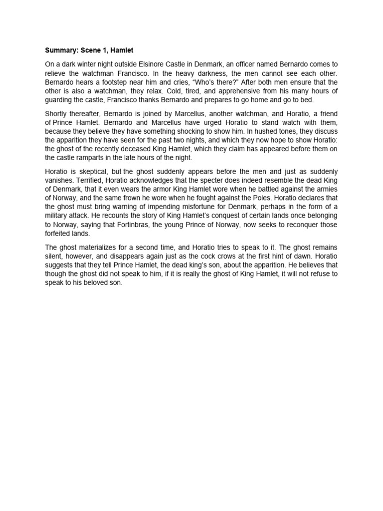 Hamlet Scene 1: Ghost Appears | PDF