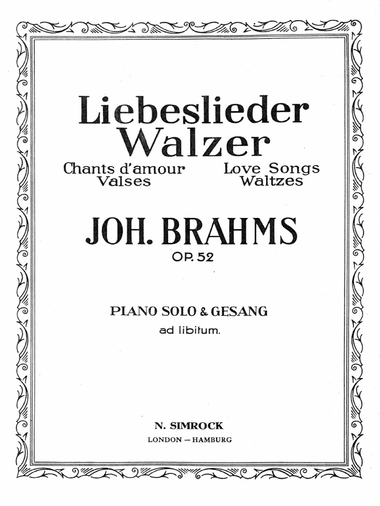 Liebeslieder Walzer by Brahms | PDF