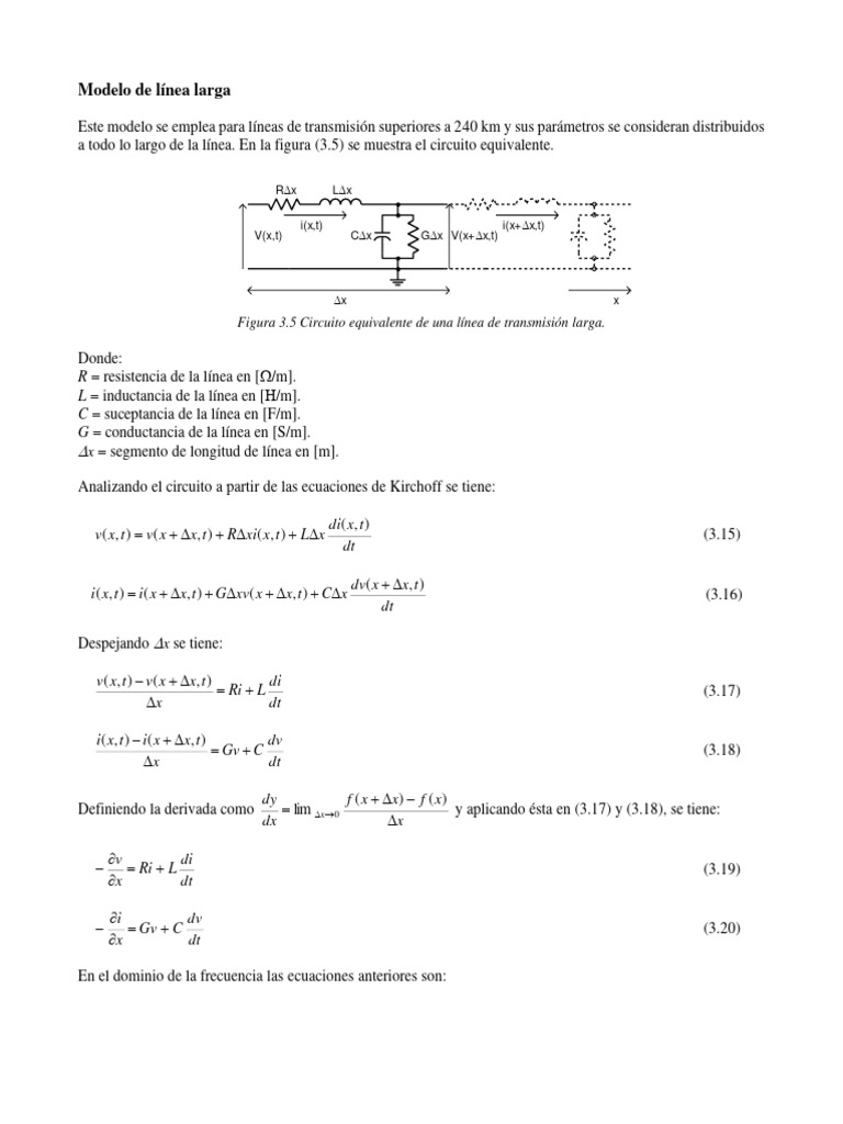Linea Larga | PDF | Red eléctrica | Línea de transmisión