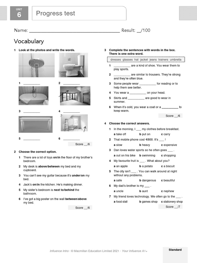 Intro A1PLUS U6 Test Standard | PDF