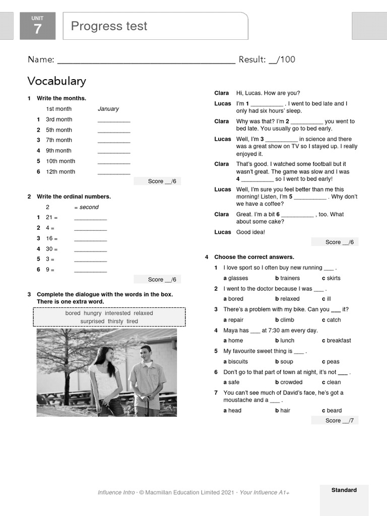 Intro A1PLUS U7 Test Standard | PDF