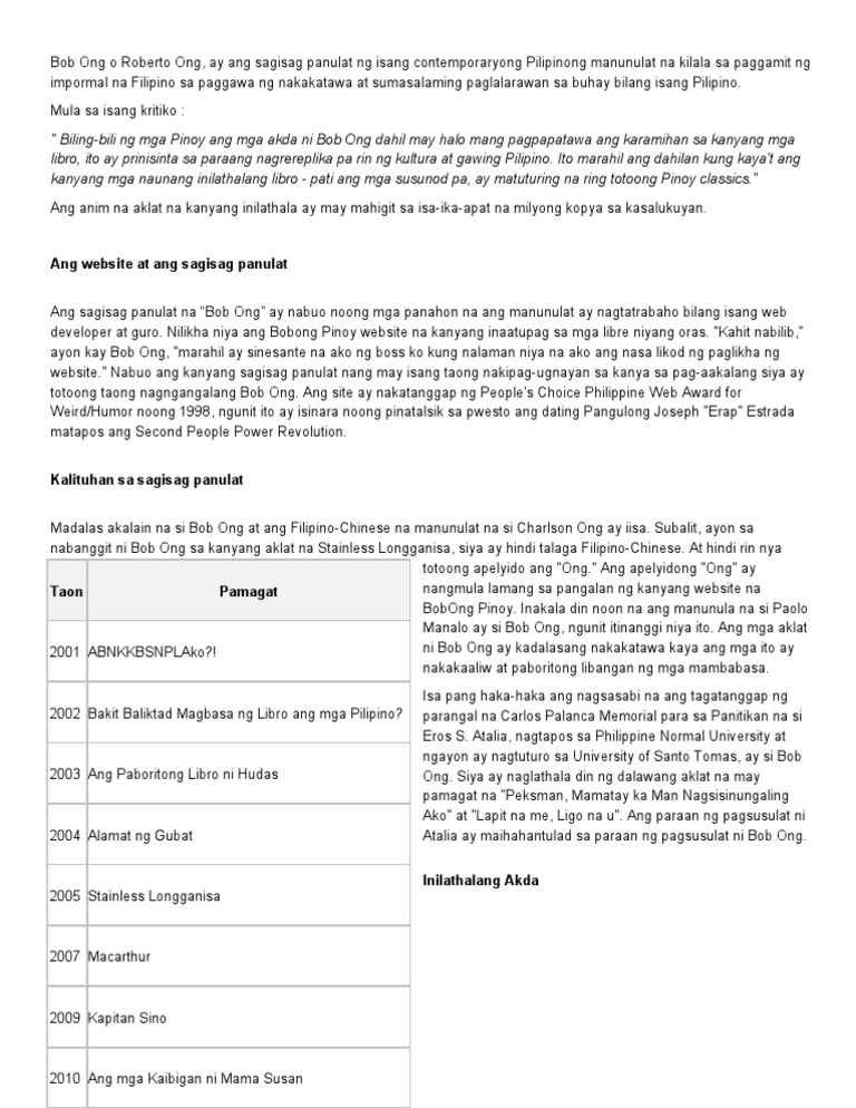 Bob Ong | PDF
