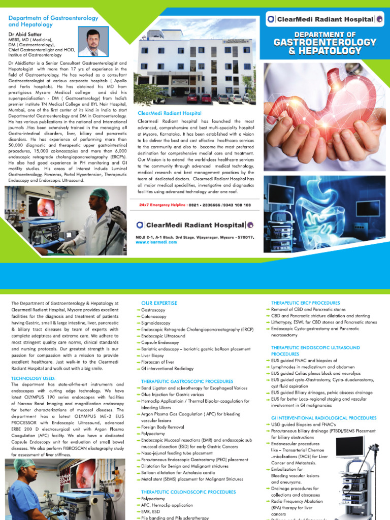 Gastroenterology Brochure | PDF