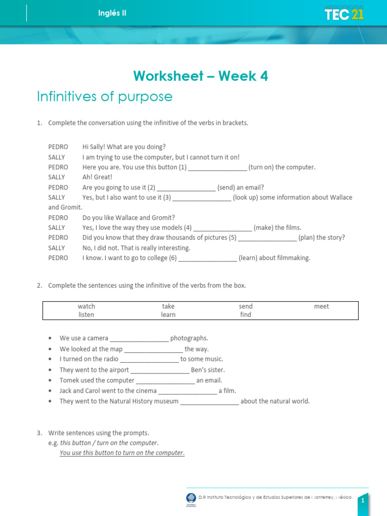 Worksheet Week4 | PDF | Linguistics | Semantic Units