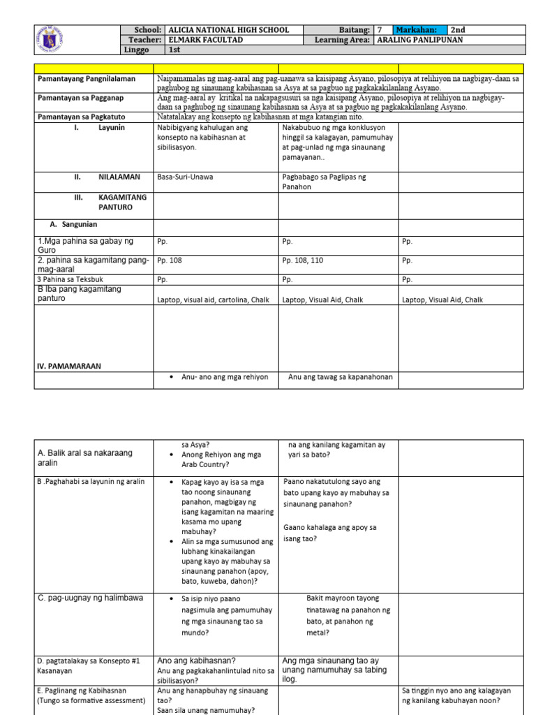 2nd Quarter 1st Week | PDF