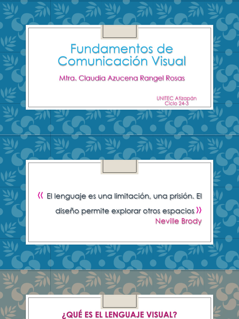 Fundamentos del Lenguaje Visual | PDF | Imagen | Cognición