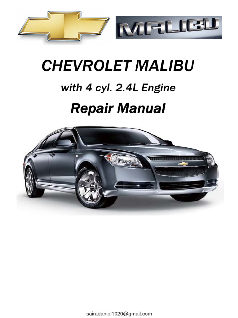 Chevrolet Malibu L4-2.4 Repair | PDF | Medical Diagnosis | Formal ...