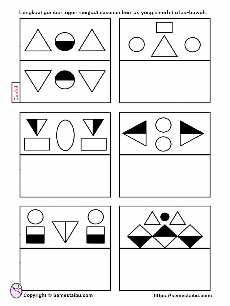 Menggambar Simetri Atas Bawah 02 | PDF