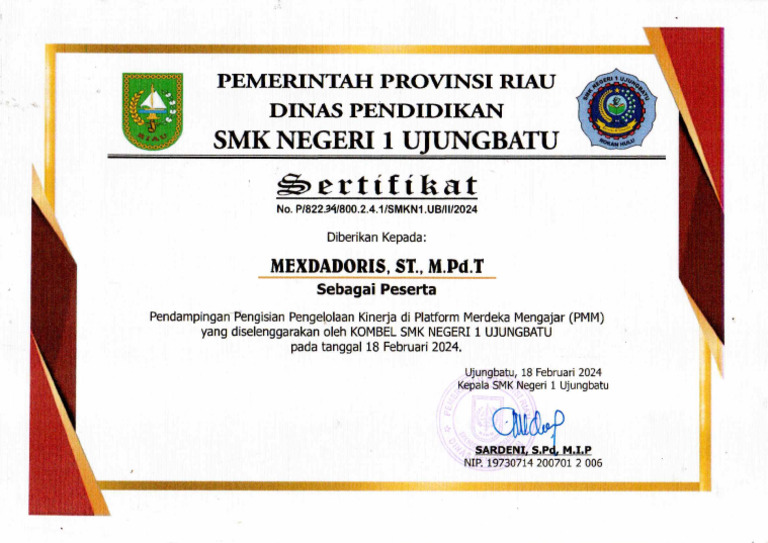 Sertikat 3 PMM | PDF