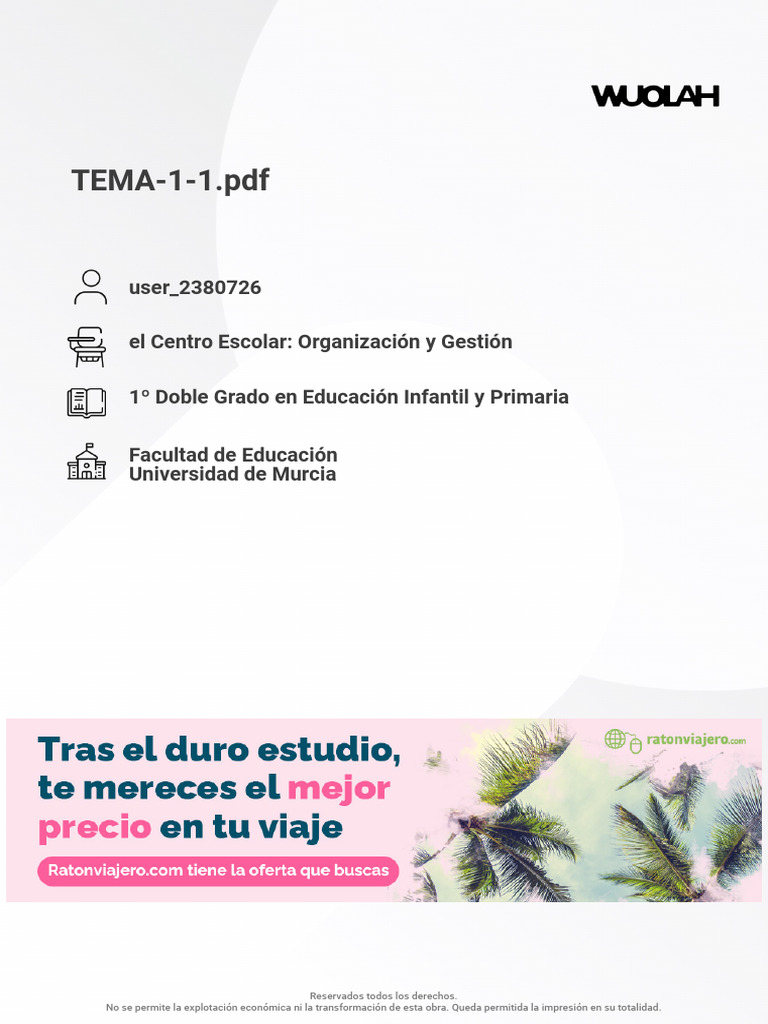Free TEMA 1 1 | PDF | Educación primaria | Escuelas