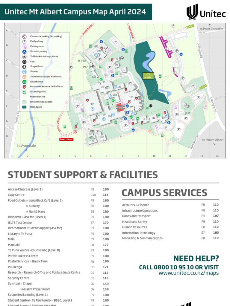 Unitec Mt Albert Campus Map 2024 | PDF