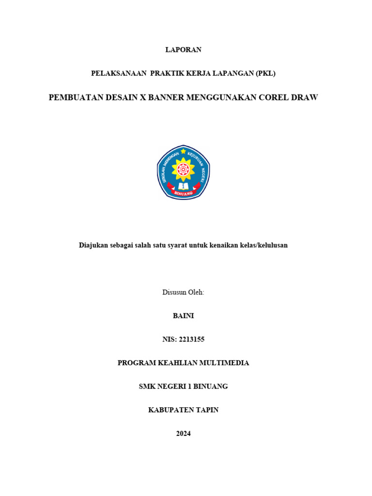 Desain X Banner dengan Corel Draw PKL | PDF
