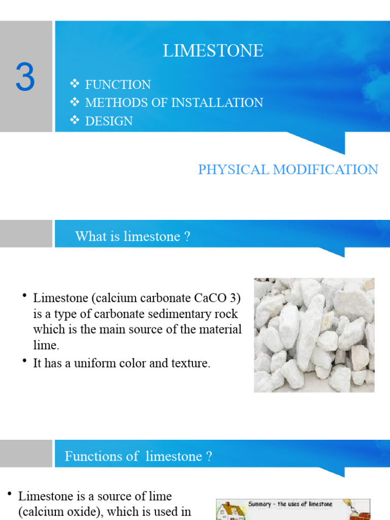 Limestone: Functions and Installation Methods | PDF | Limestone | Lime ...