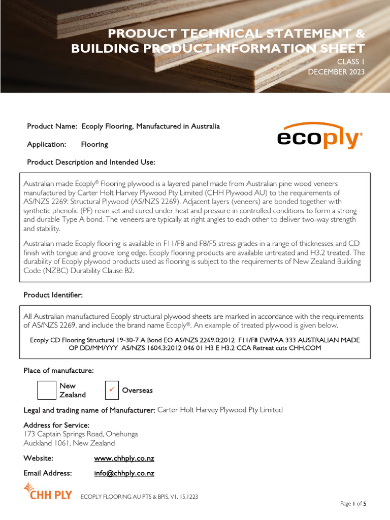 Ecoply Flooring PTSAnd BPISAUCurrent | PDF | Flooring | Forest ...