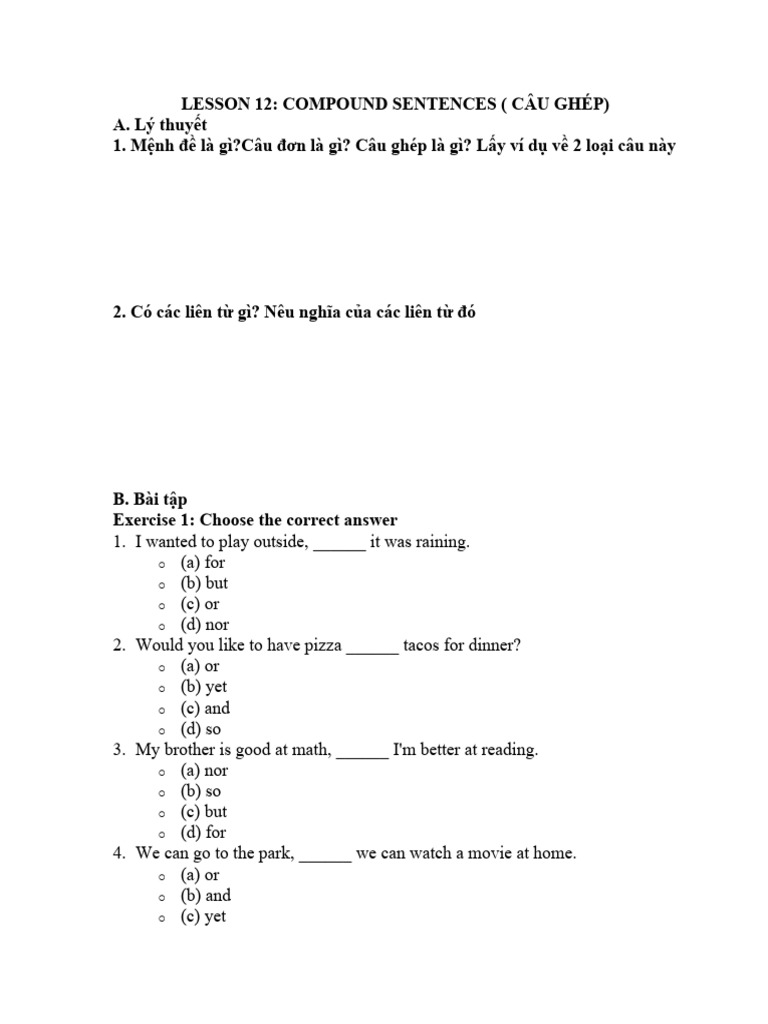 Lesson 12 - Fanboys | PDF