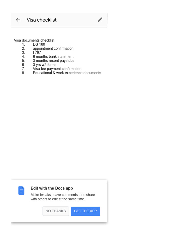 Visa Checklist | PDF | Career & Growth | Business