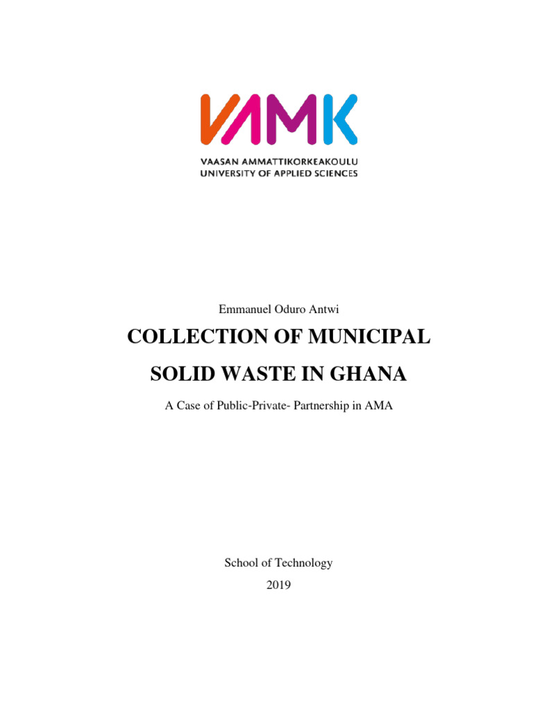 Emmanuel's Thesis 2019 | PDF | Waste | Waste Management