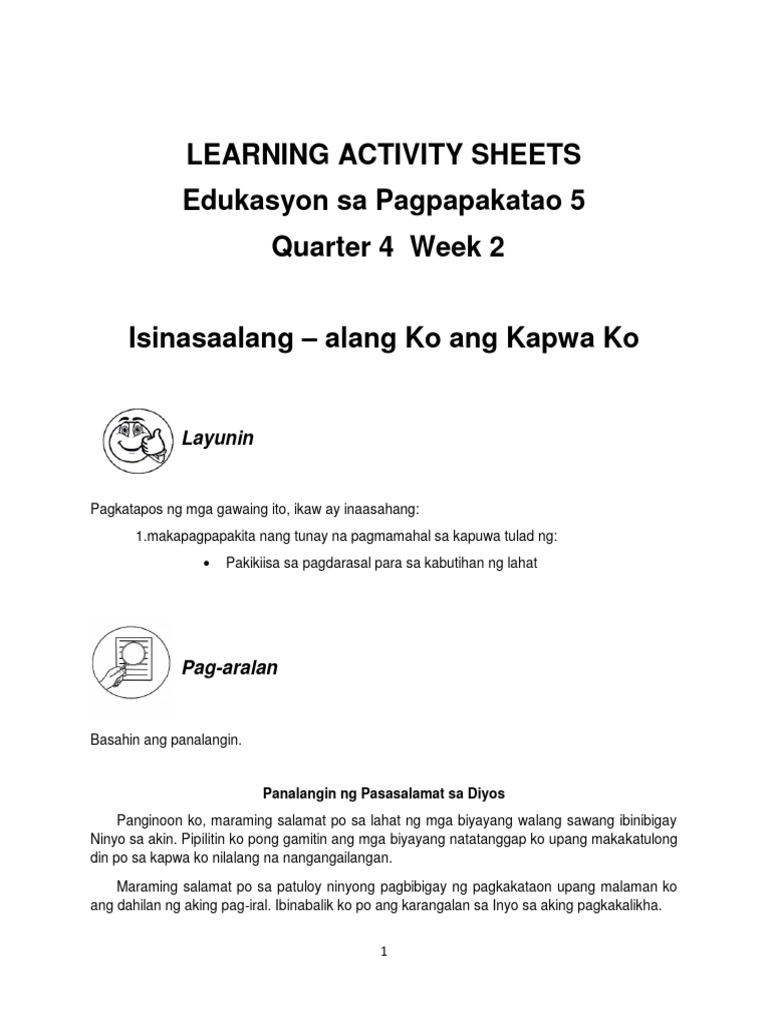 Esp 5 Las Q4 Week 2 | PDF